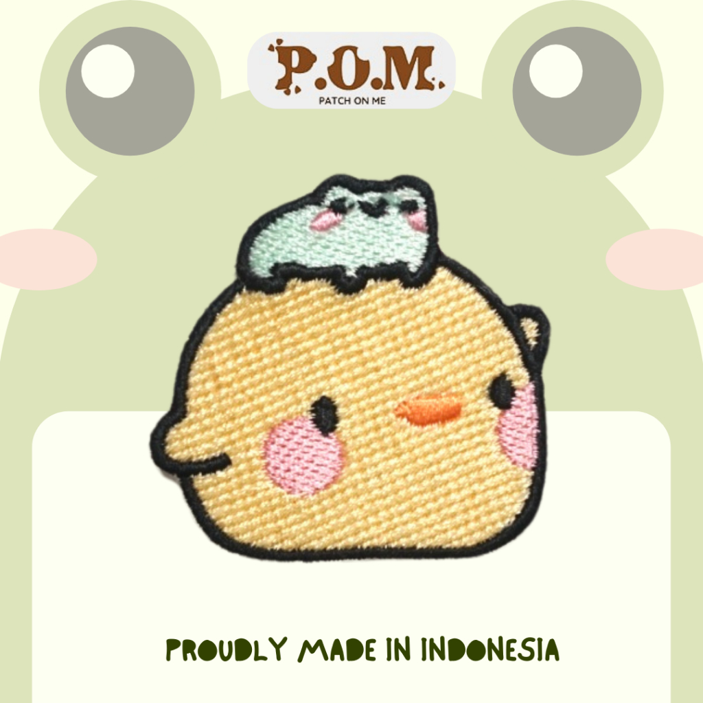Jual IRON PATCH BORDIR - Bebek Kuning kodok - Emblem Badge - 5,2 x 5 cm ...