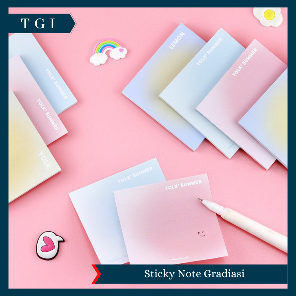 Jual TGI - STICKY NOTES MEMOPAD PERSEGI MOTIF UNIK SERBAGUNA STICKY ...