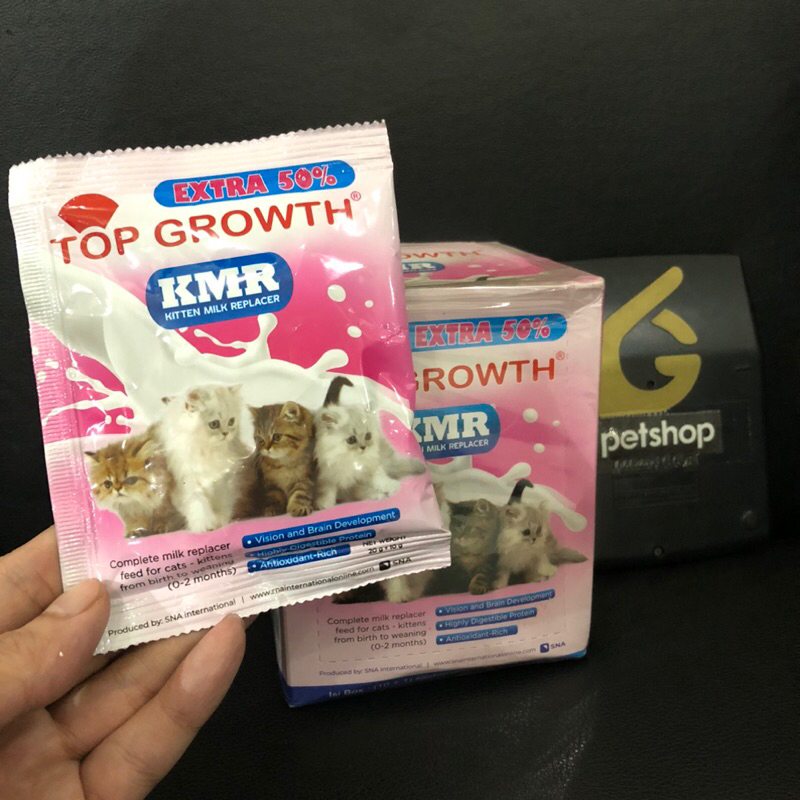 Jual Susu Kucing Milk Replacer 20gram Top Growth Healty Kitten Formula ...
