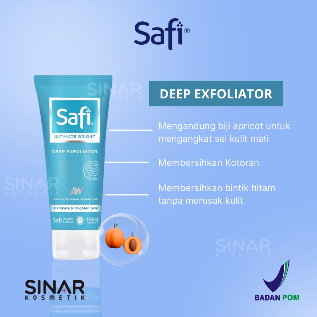 Jual Safi Ultimate Bright Deep Exfoliator 100gr | Shopee Indonesia