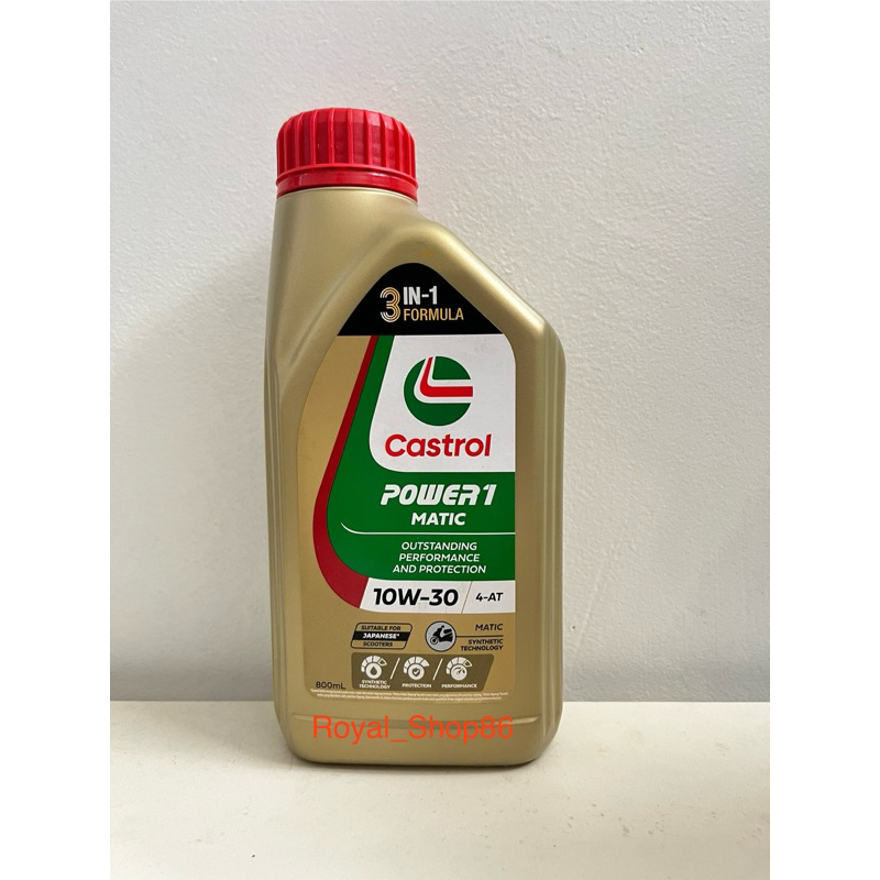 Jual OLI CASTROL POWER 1 MATIC SAE 10W-30 800 ML (LABEL HIJAU) ORIGINAL ...