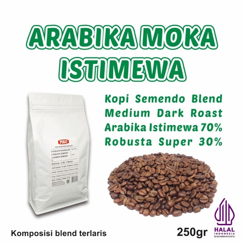 Jual Kopi Arabika Moka Istimewa 250gr Biji Kopi Bubuk | Shopee Indonesia