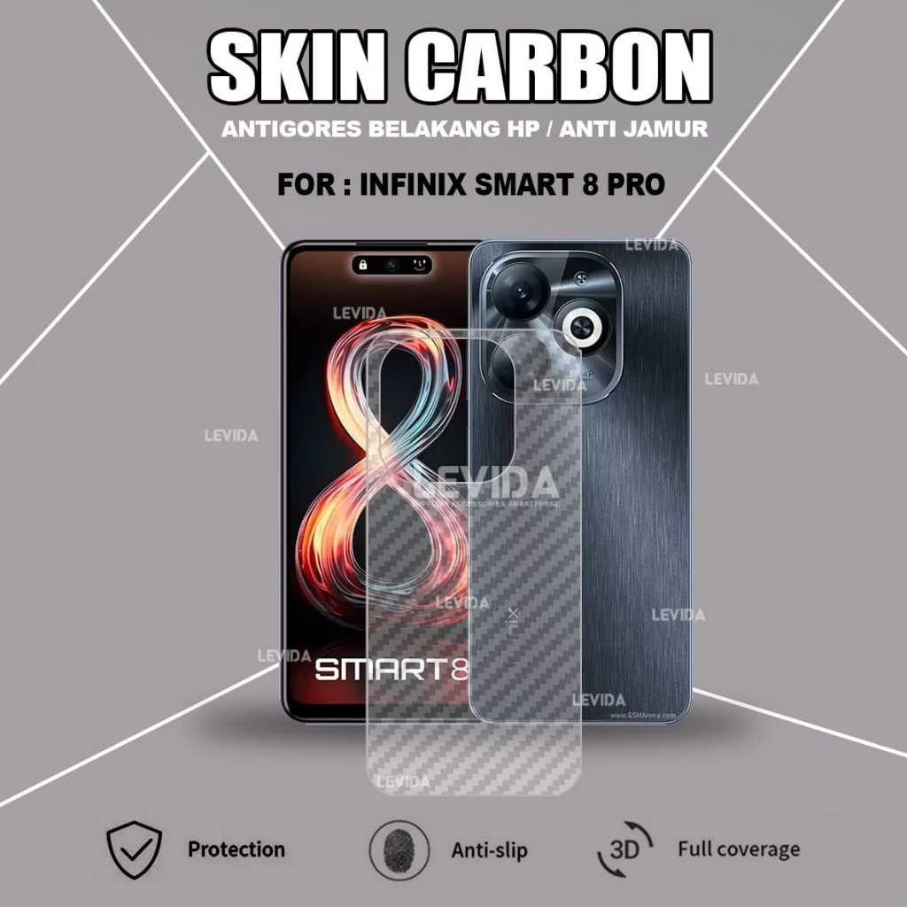 Jual Infinix Smart 8 Pro Infinix Smart 8 Skin Carbon 3D Antigores Skin ...
