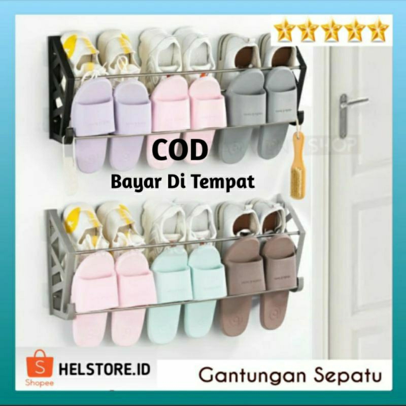 Jual RAK SEPATU SANDAL GANTUNG MINIMALIS / Rak Sepatu Sandal Susun ...