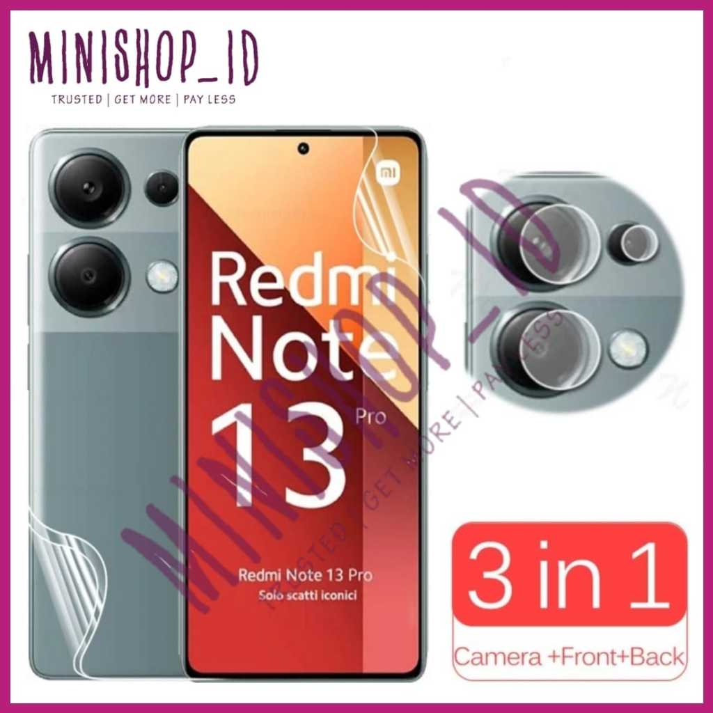 Jual XIAOMI REDMI NOTE 13 PRO 4G HYDROGEL FRONT BACK SCREEN CAMERA ...