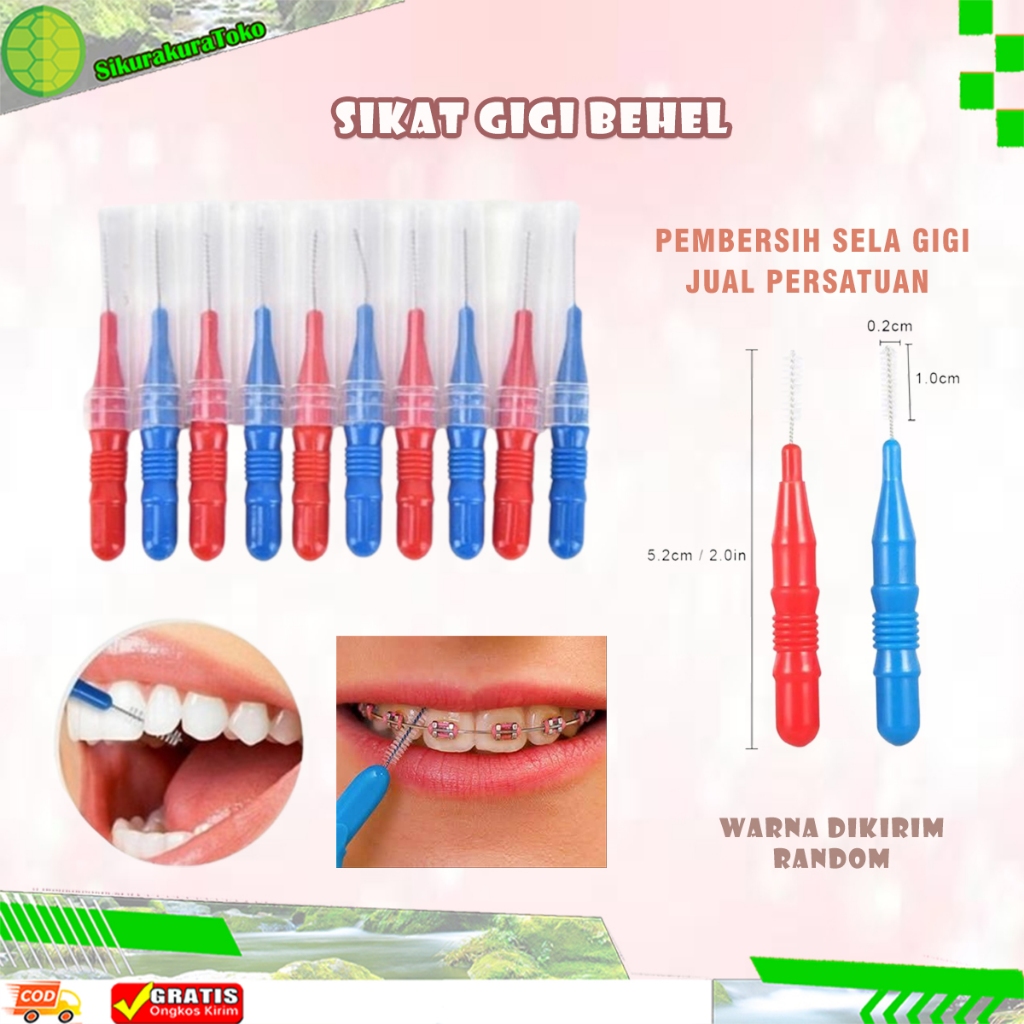 Jual (SKR) Sikat Gigi Behel , Sikat Sela Kawat Gigi . Interdental Brush ...