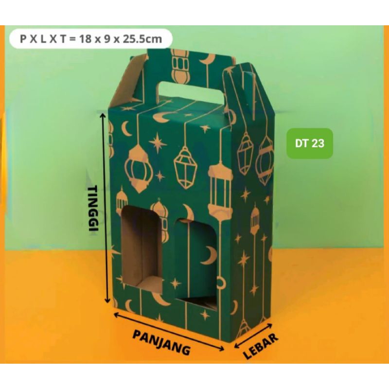 Jual DT23 Box 2 botol kale | Box Jinjing Botol Kotak Hampers Parcel ...