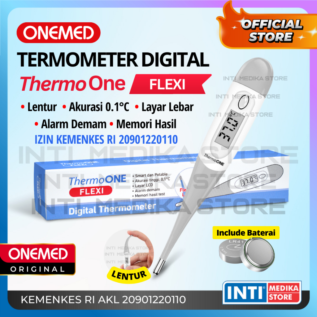Jual ONEMED - Termometer Digital Ketiak FLEXI HK902 | Thermometer ...