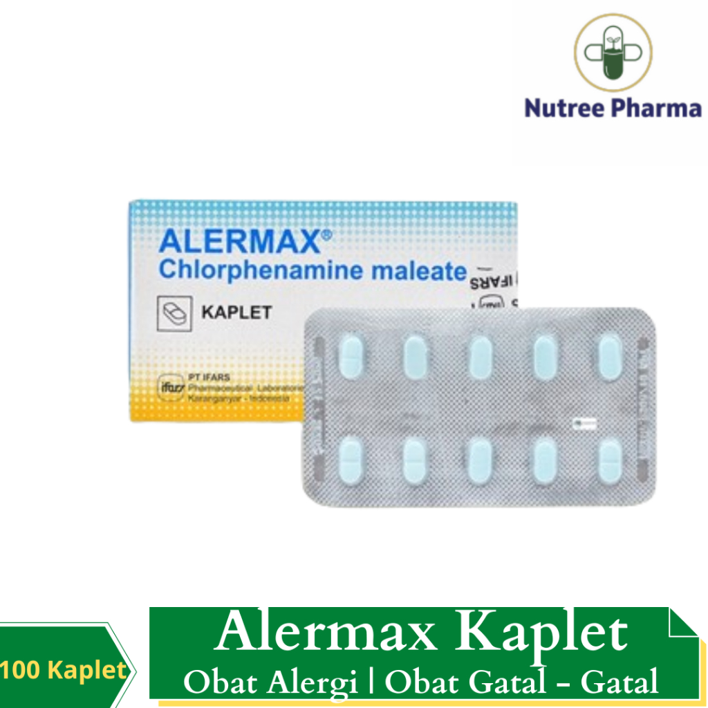 Jual ⚡MURAH & DIJAMIN ORI⚡ Alermax Box 100 Kaplet | Anti Alergi | Obat ...