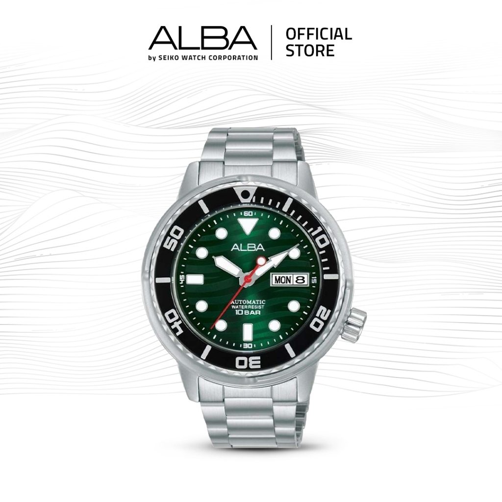 Jual Alba Jam Tangan Pria AL4339 / AL4339X1 Automatic Green Pattern ...