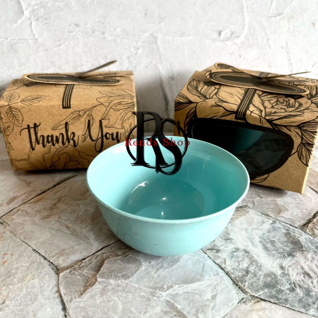 Jual (isi 100) Souvenir Mangkok Sambal BULAT WARNA Warni Kemasan BOX ...