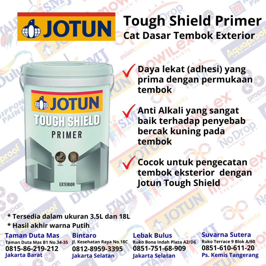 Jual CAT DASAR / SEALER TEMBOK EXTERIOR JOTUN TOUGH SHIELD PRIMER 18 ...