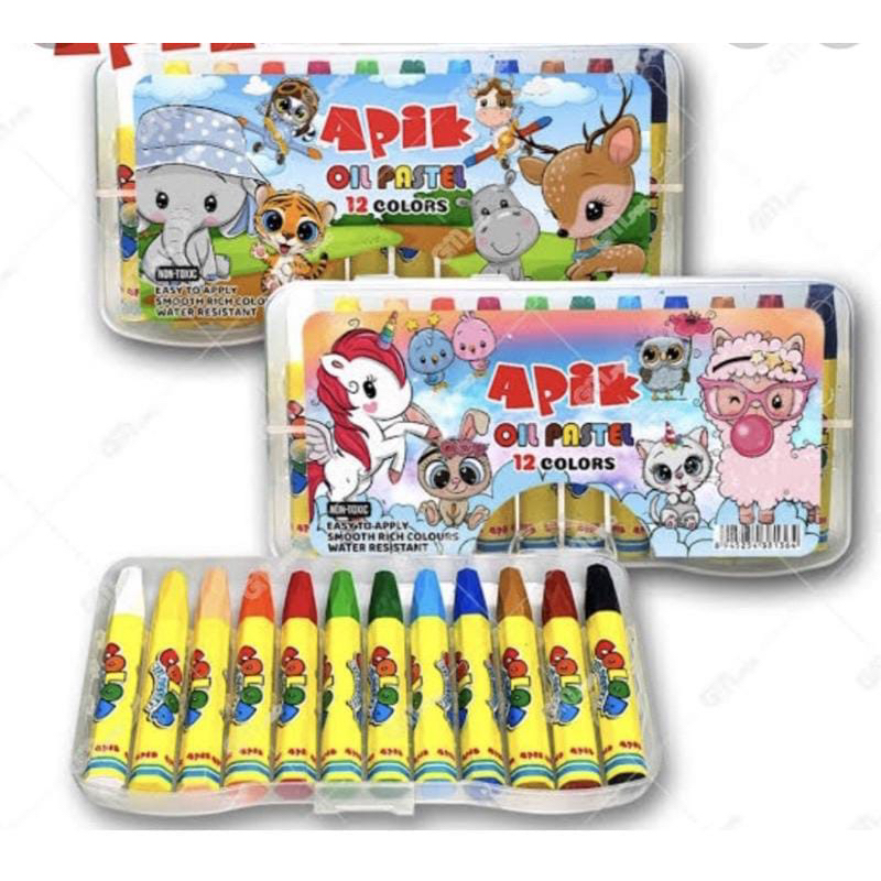 Jual Crayon BESAR 12w, OIL PASTEL / Crayon 12 warna van-art, krayon ...