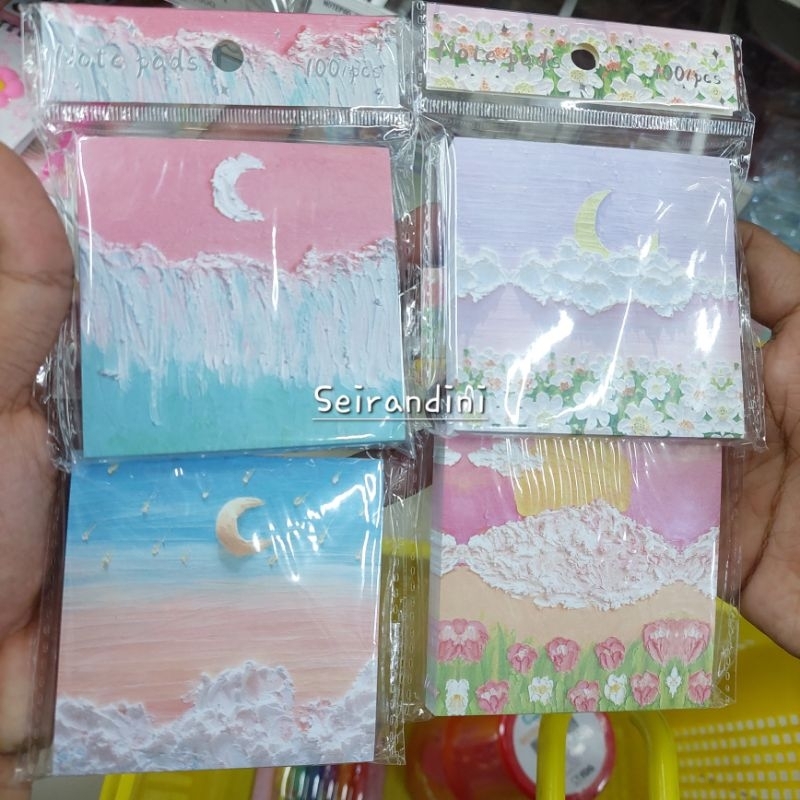 Jual Kertas Note Pads Isi 100 Lembar Sticky Notes Memo Gambar Lukisan ...
