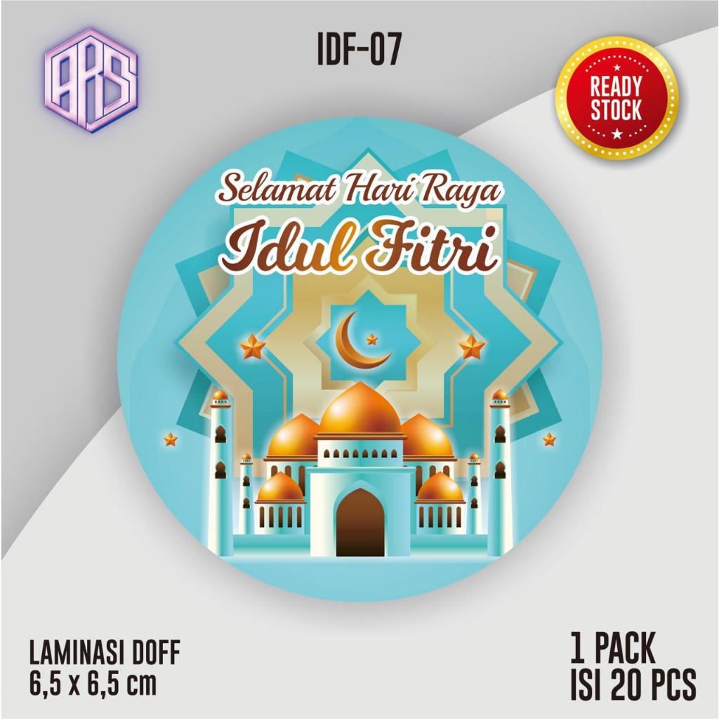 Jual (20PCS) Sticker Bulat Idul Fitri Sticker Lebaran Ramadan Cookies ...