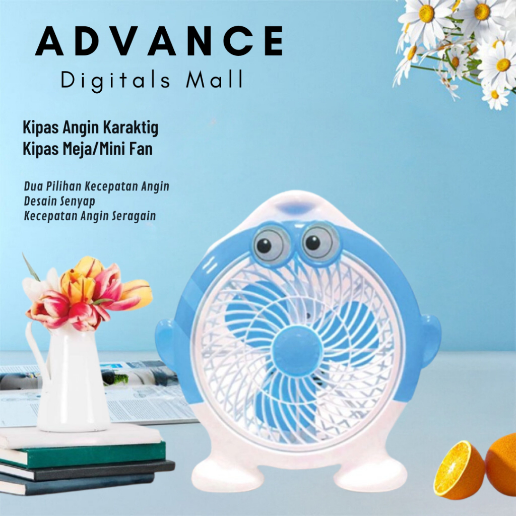 Jual Kipas Angin Meja Karakter 10inch Portable Listrik Table Fan Lucu ...