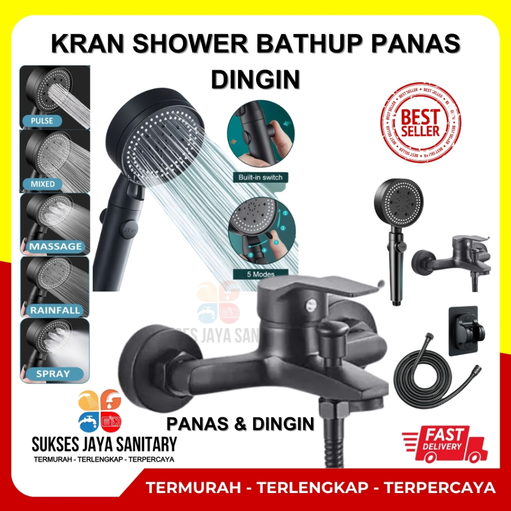 Jual Kran Panas Dingin Kran Shower Kran Bathtub Keran Air Mixer Panas ...