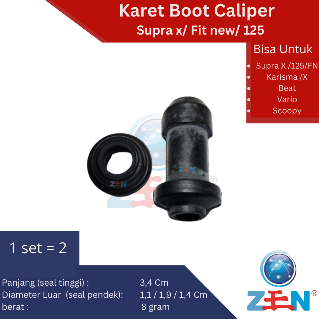 Jual KARET BOOT CALIPER/ KARET BOOT USUS CAKRAM / KARET SIL/SEAL CALIPER SUPRA/ GRAND/ BEAT ...
