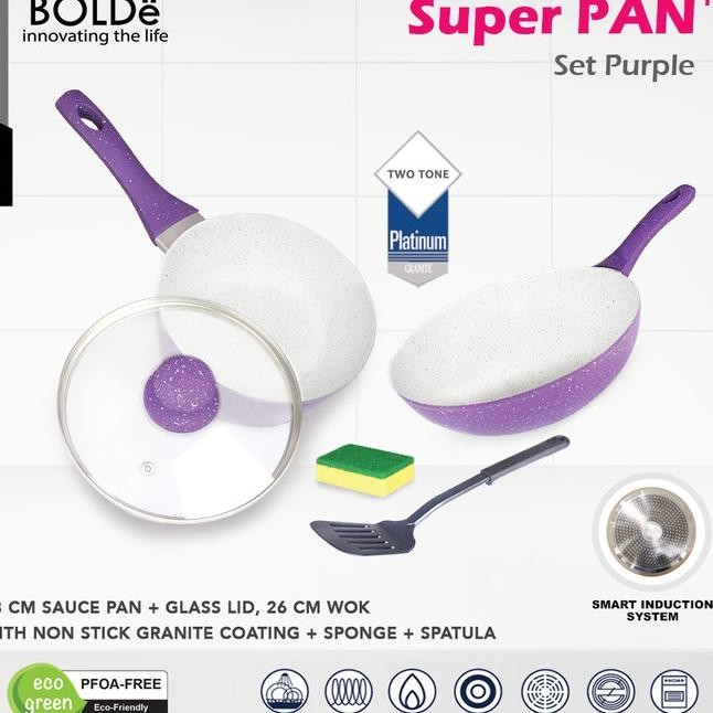 Jual BOLDe Super Pan Granite Set Purple 5 Pcs | Shopee Indonesia