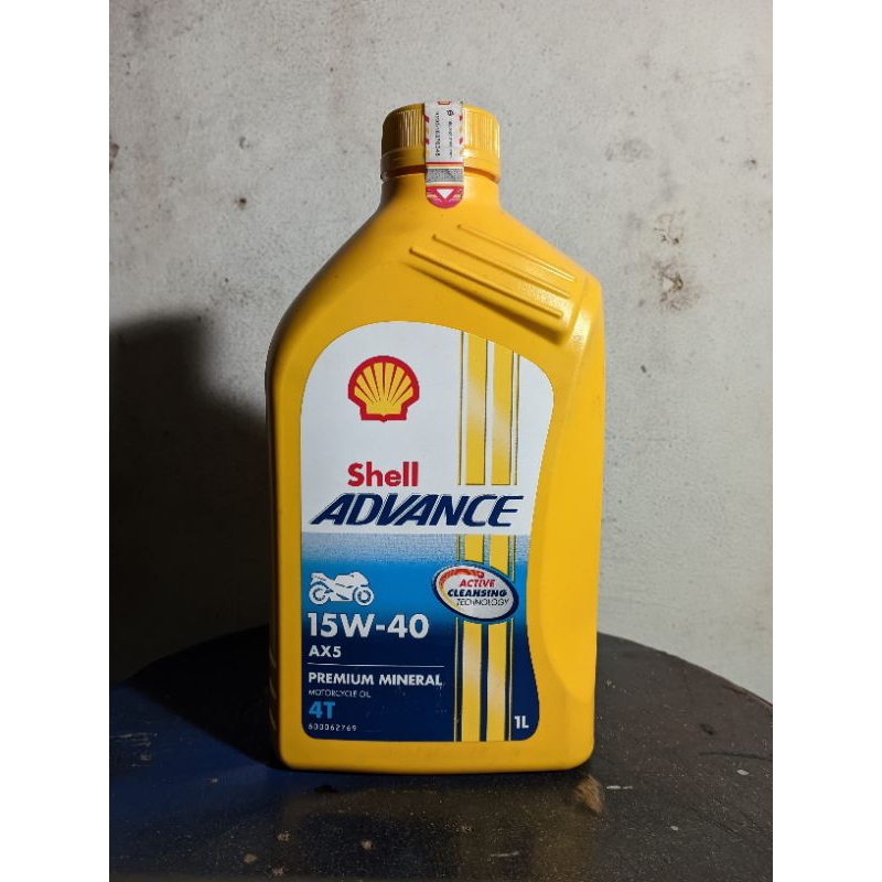 Jual OLI MESIN MOTOR SHELL ADVANCE AX5 4T SPORT MANUAL 1LITER | Shopee ...