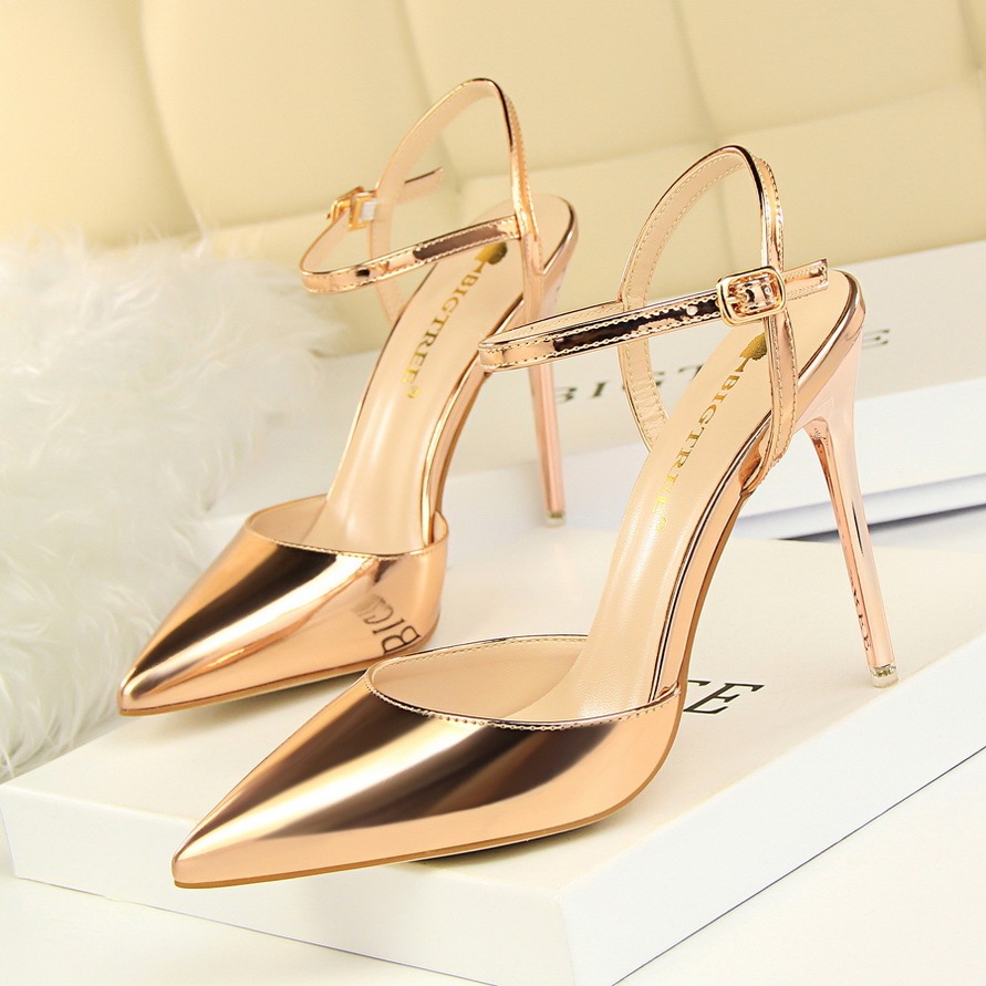Jual [LUCY] Rosegold 34-40 [11cm] [22] Heels Tali- Woman Heels BIG TREE ...
