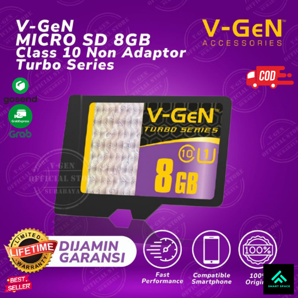 Jual V-GEN Micro SD Card Turbo Class 10 Memory CCTV Kamera DSLR HP ...