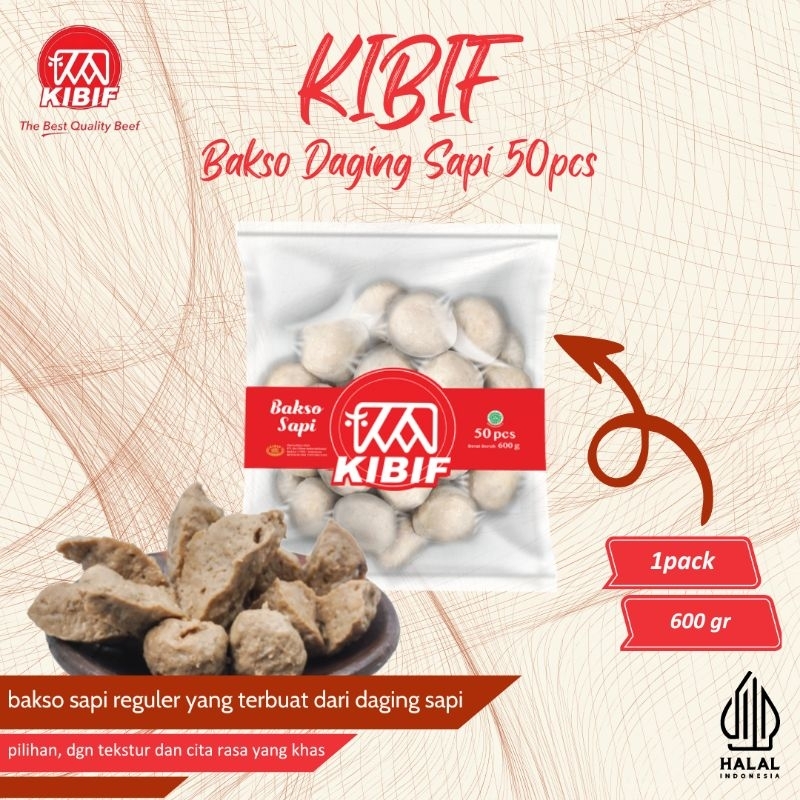 Jual KIBIF Bakso Sapi 50pcs 600gr | Shopee Indonesia