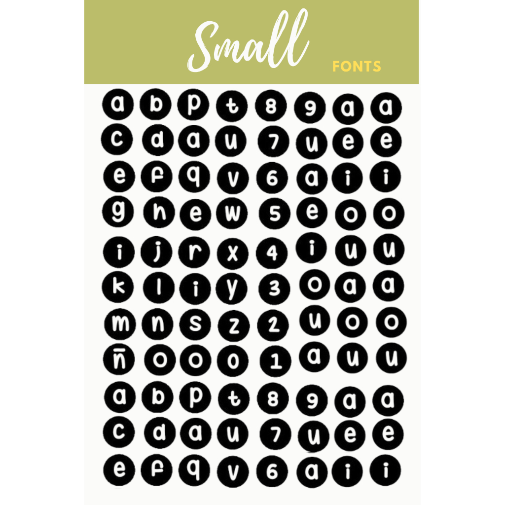 Jual Sticker Huruf Alphabet (Huruf Kecil) Bulat | Shopee Indonesia