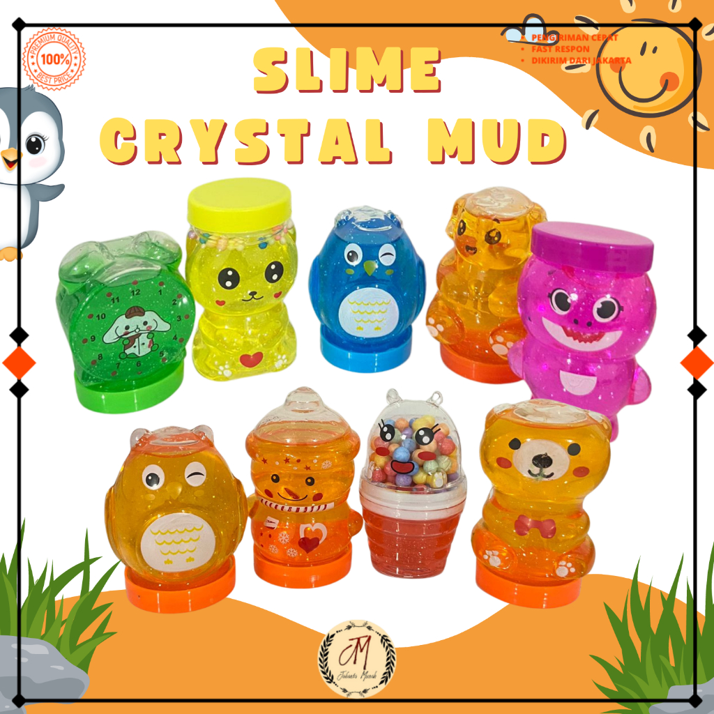 Jual Slime Mainan Anak Slime Tabung Karakter Slime Bening JMR | Shopee ...