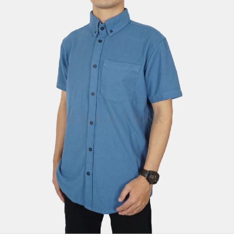 Jual FLASH SALE KEMEJA POLOS PRIA LENGAN PENDEK | KEMEJA HITAM | HEM ...