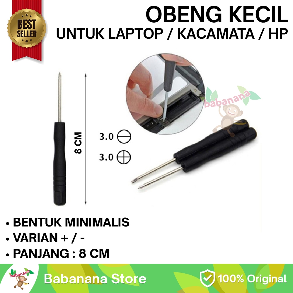 Jual OBENG KECIL PLUS MINUS LAPTOP HP KOMPUTER KACAMATA + - SCREWDRIVER ...