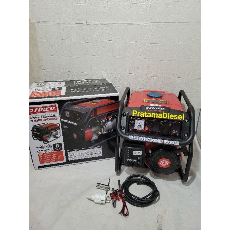 Jual Genset TIGER TG3000 1200watt//Generator TIGER 4tak 1200watt+Kabel ...