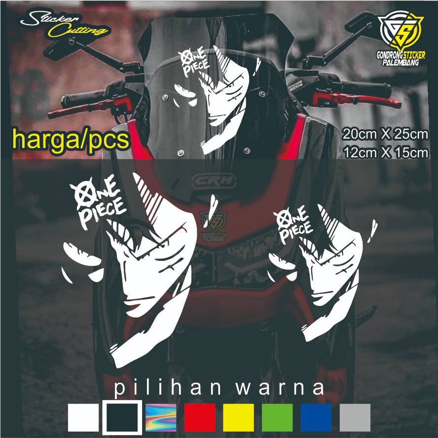 Jual Sticker Cutting Visor Motor Nmax One Piece, Striker Motor Nmax PCX ...