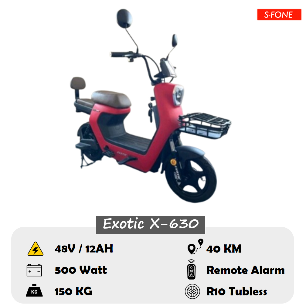 Jual Exotic X630 X-630 630 Accu 48/12 Motor 500 Watt Sepeda Motor ...