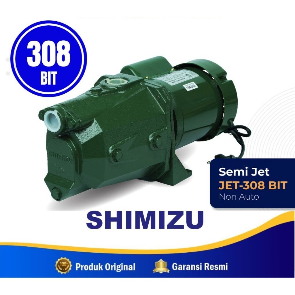 Jual SHiMiZU Pompa Air Semi Jet Pump - Non Otomatis - 250w Garansi 3 Tahun : Tipe = JET-308 BIT ...