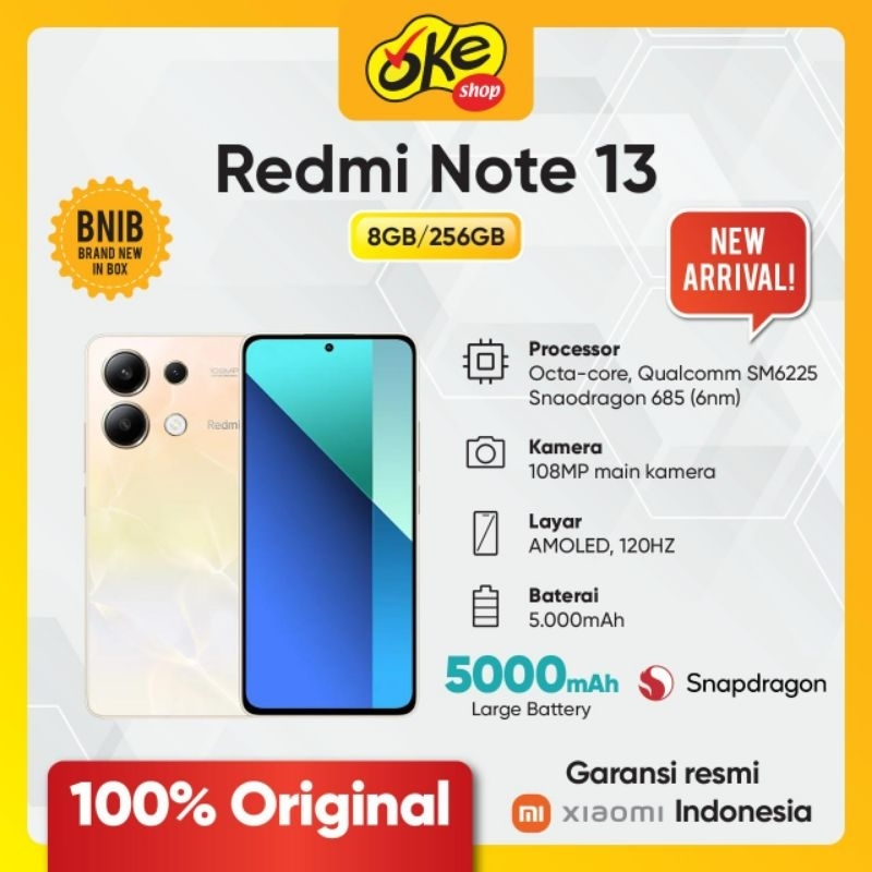 Jual Xiaomi Redmi Note 13 ( 6/128GB , 8/256GB ) - Garansi Resmi Xiaomi ...