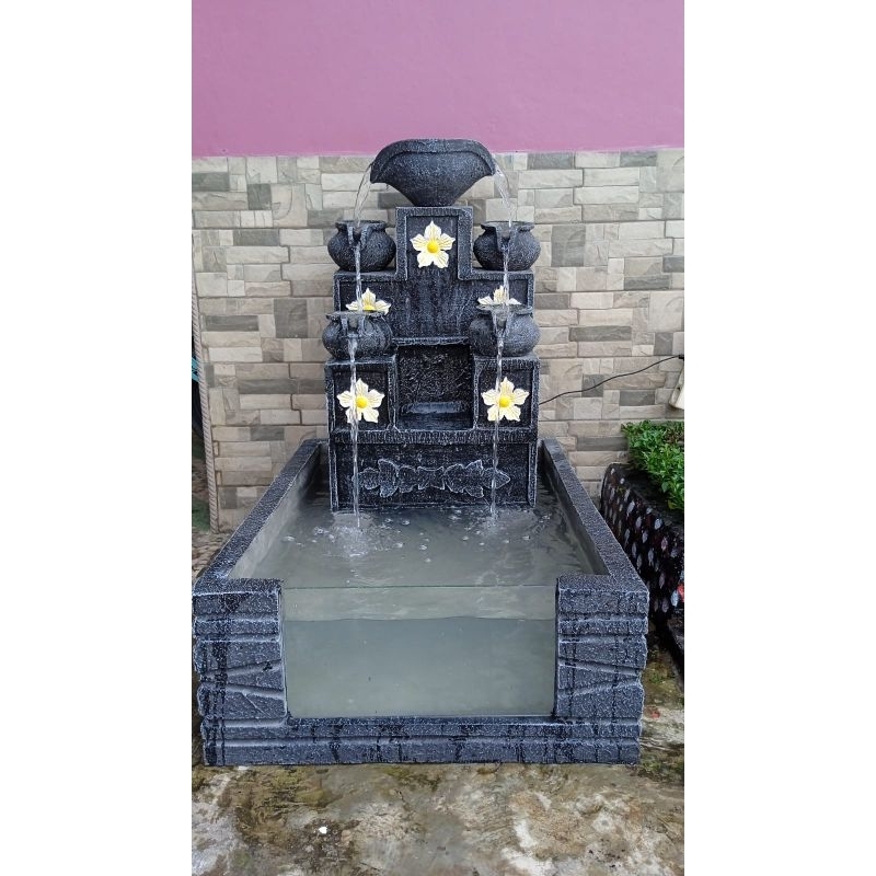 Jual Air mancur minimalis portable motif bunga Kamboja Stand Art Kolam ...