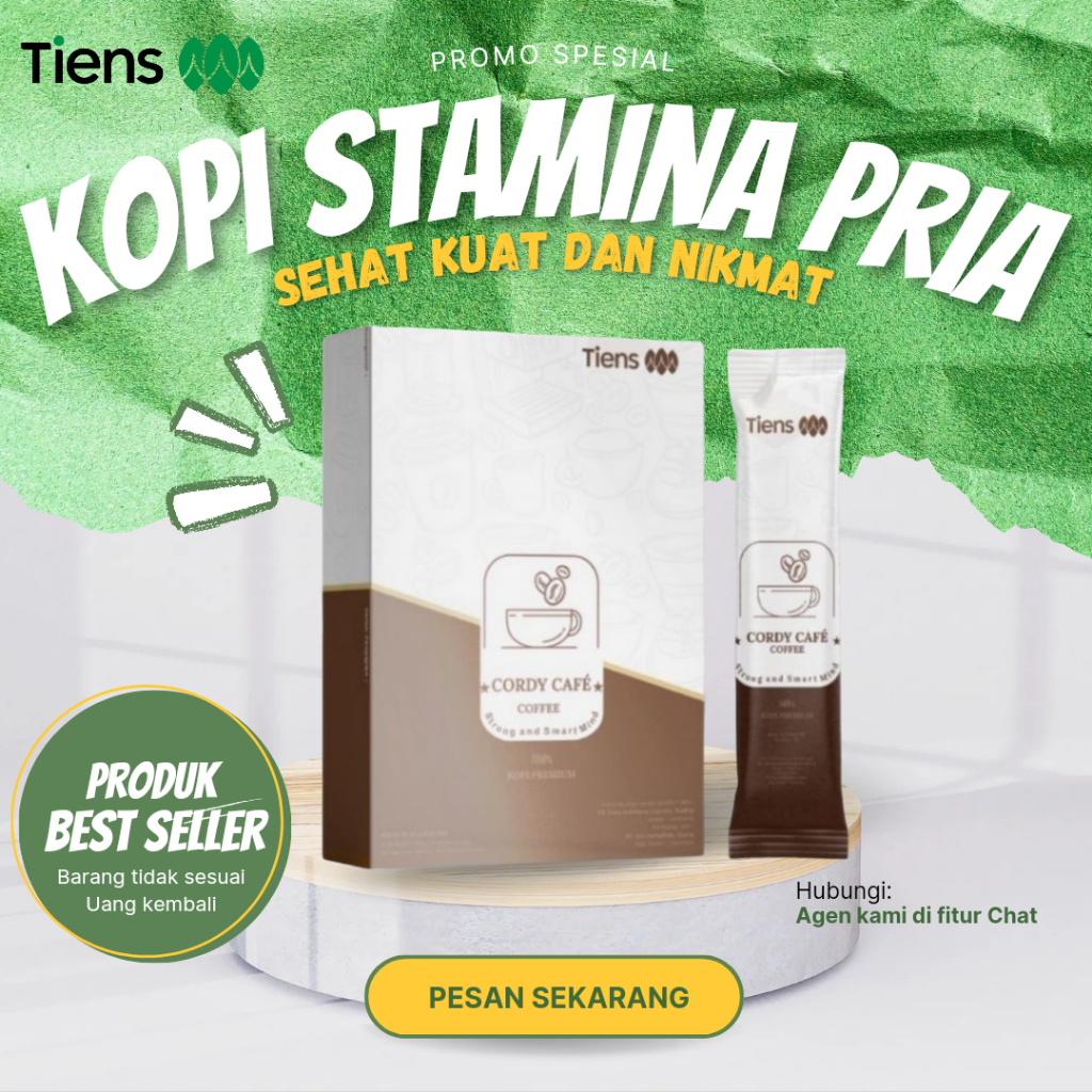 Jual Cordy Cafe Tiens Original 100% Kopi Stamina Pria Dewasa Tahan Lama ...