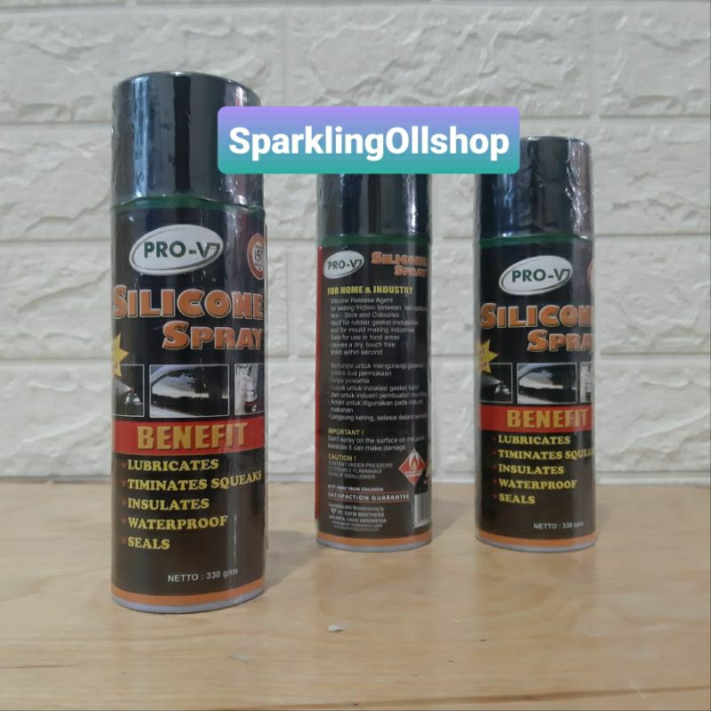 Jual Pelumas Silicone Spray PRO-V Silikon Pelumas Karet - 330ml ORIGINAL | Shopee Indonesia