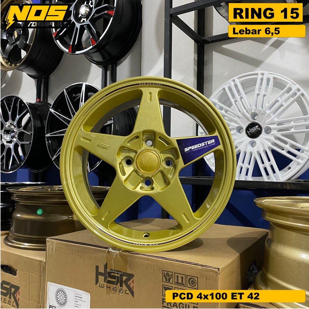Jual Velg racing hsr wheel ring 15 pcd 4x100 warna bronze cocok untuk honda freed dll | Shopee ...