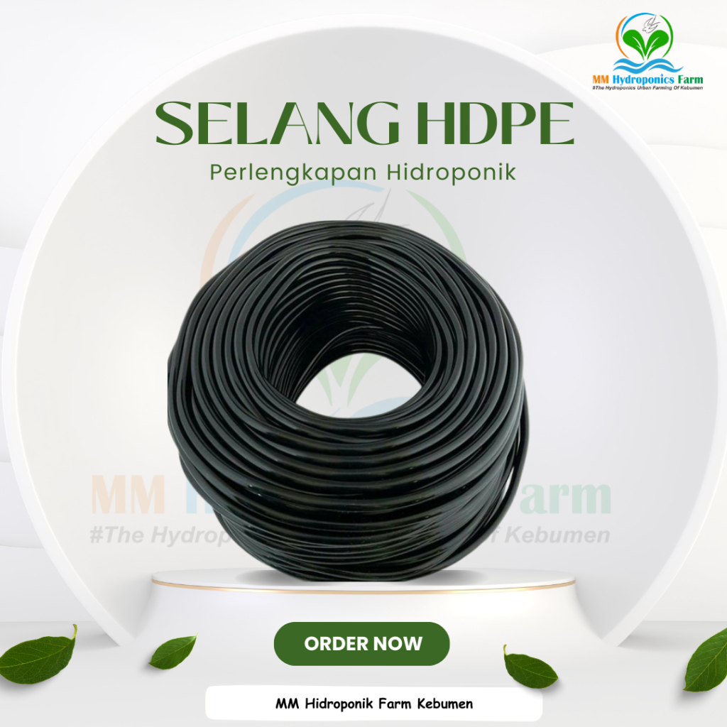 Jual Selang hidroponik / selang fertigasi hidroponik / selang hitam ...