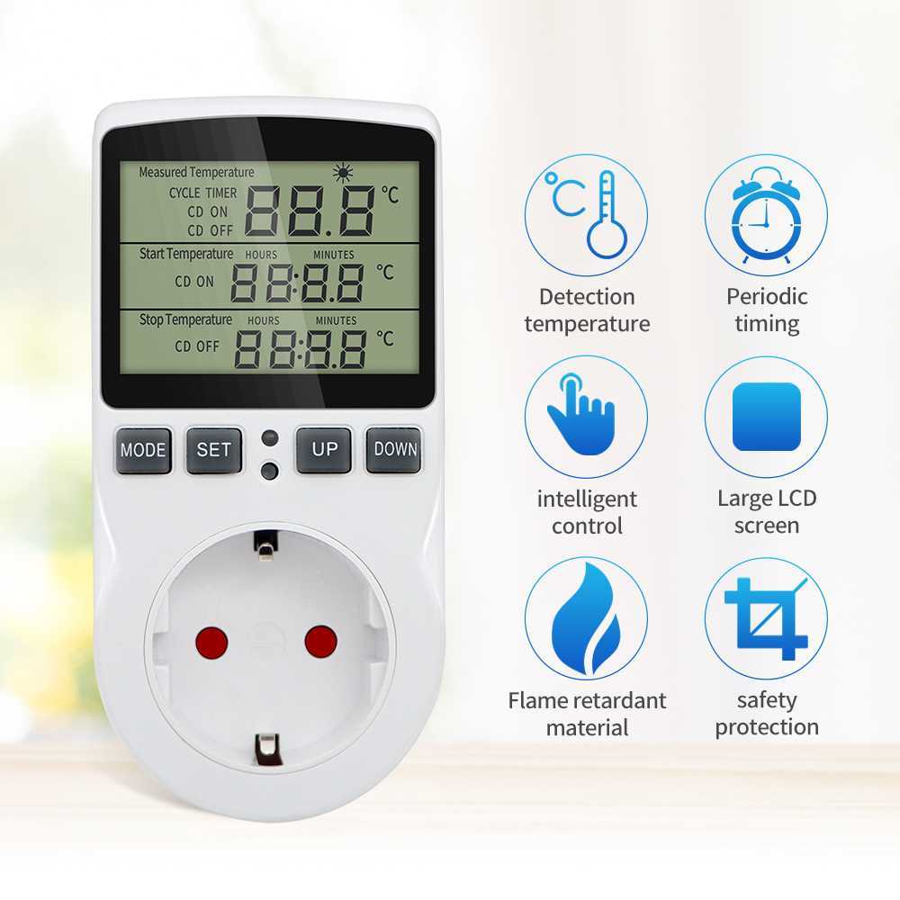 Jual Temperature Temperatur Suhu Digital Controller Thermostat AC 220V pengukur Suhu | Shopee ...