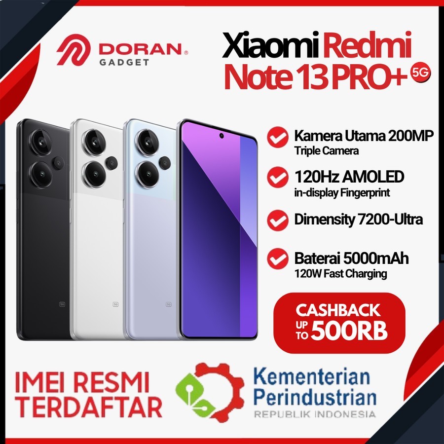 Jual Xiaomi Redmi Note 13 Pro+ 5G Note 13 Pro Plus 5G AMOLED Garansi ...
