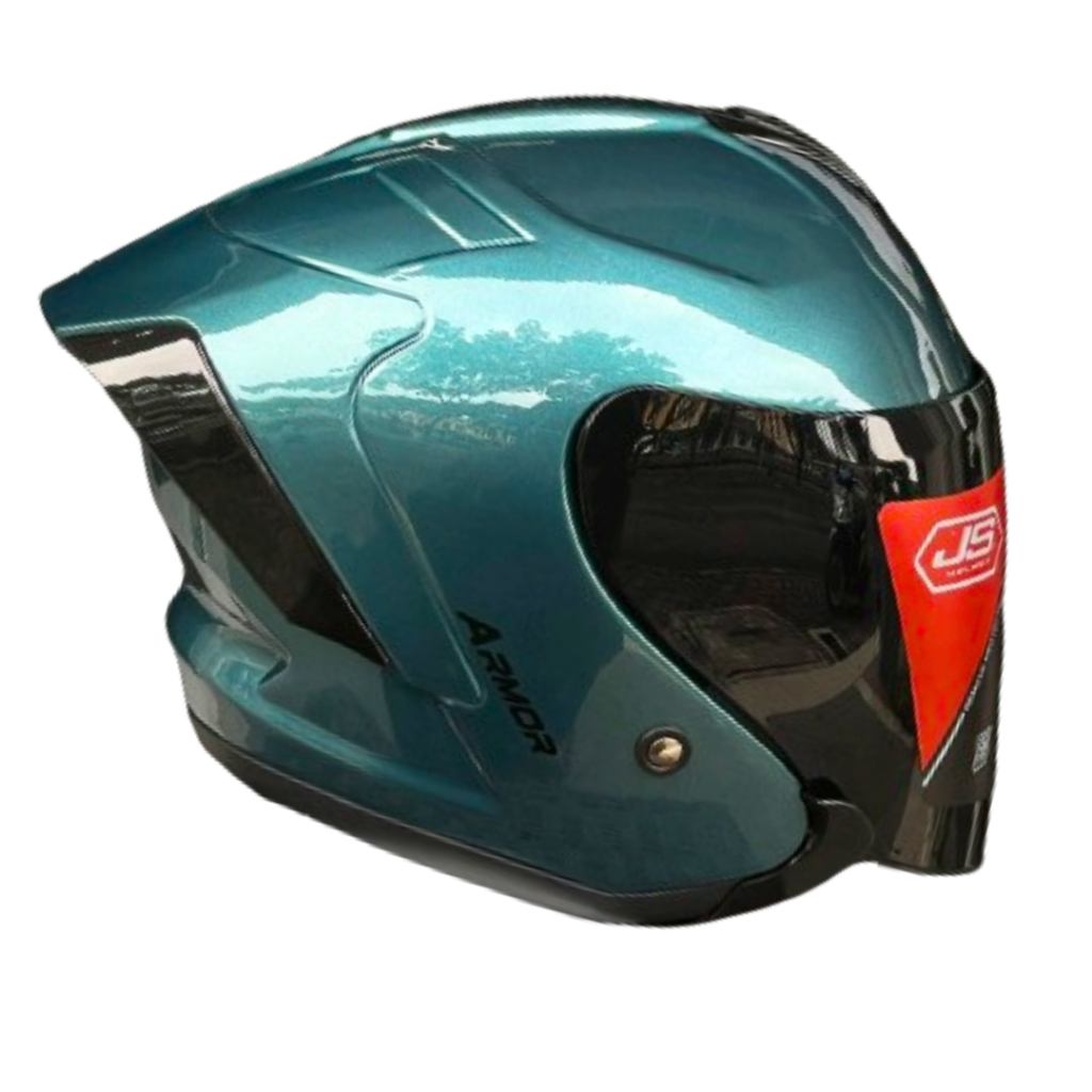 Jual Helm JS ARMOR Solid Motif Dark Teil Met Half Face SNI | Shopee ...
