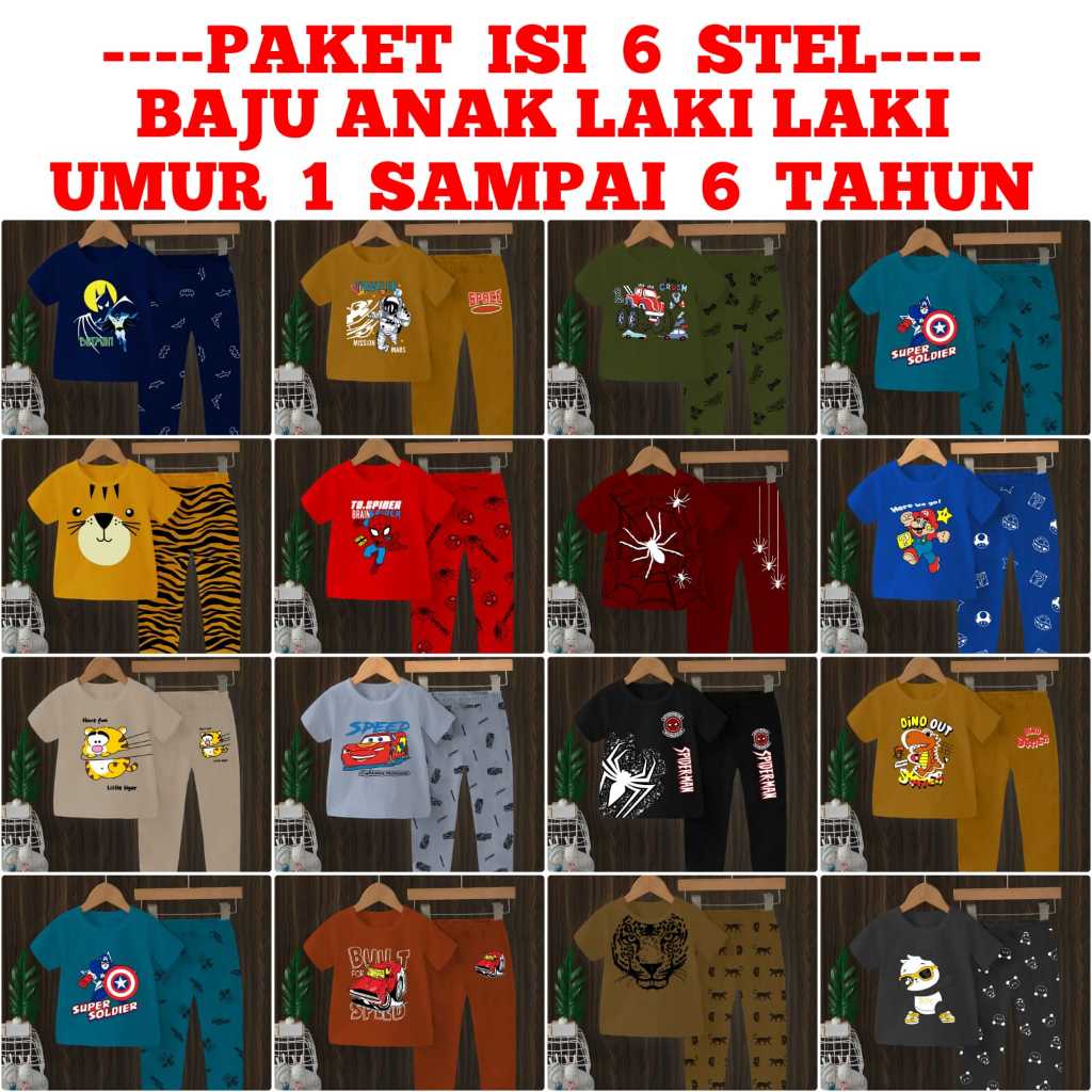 Jual PAKET HEMAT 6 PCS SETELAN BAJU ANAK LAKI LAKI CELANA PANJANG ... Jual PAKET HEMAT 6 PCS SETELAN BAJU ANAK LAKI LAKI CELANA PANJANG ...