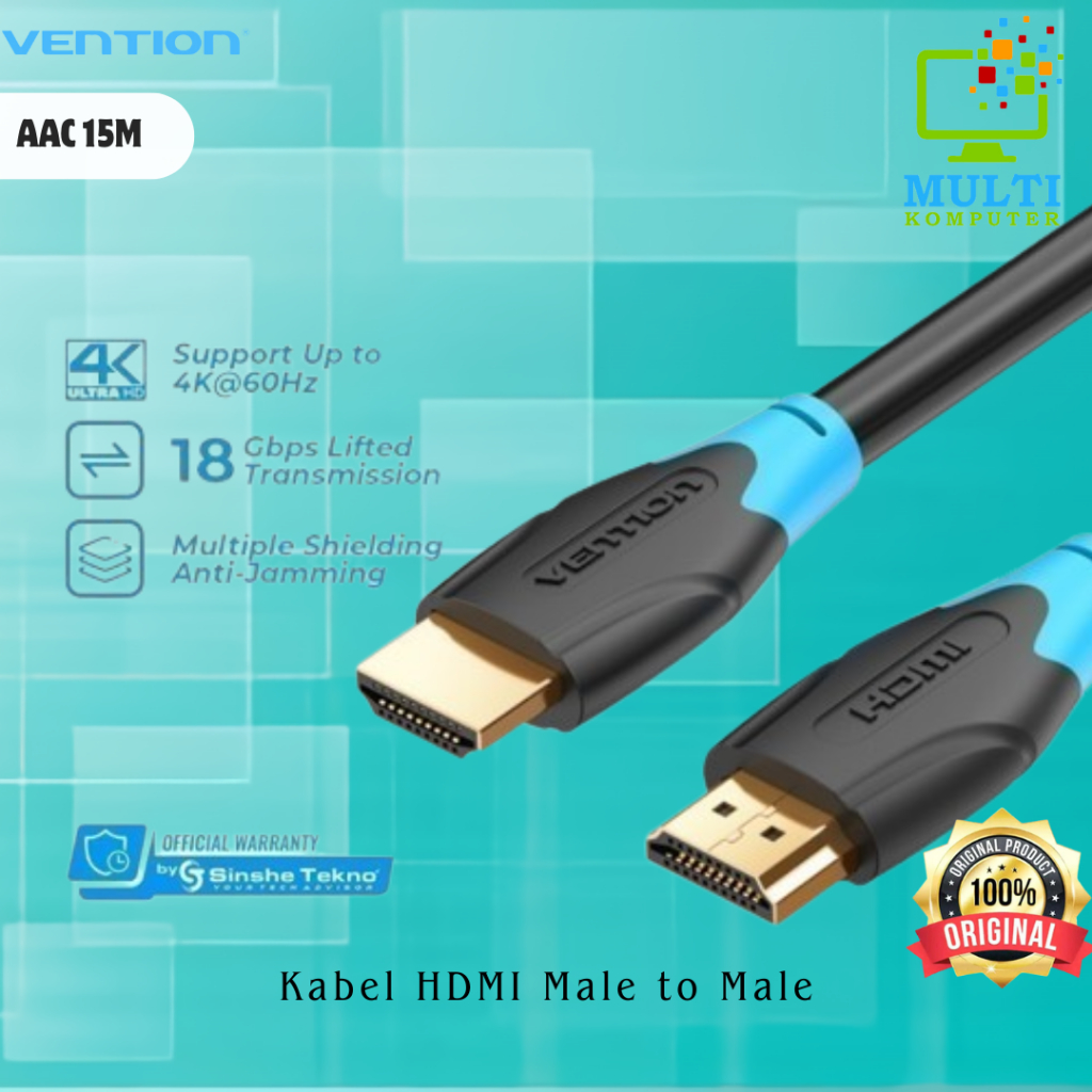 Jual Kabel HDMI Vention AAC 15M Male to Male - AAC | Shopee Indonesia