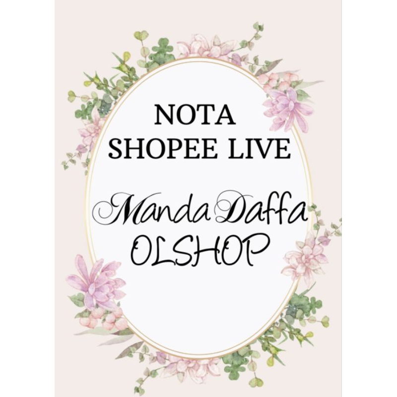 Jual NOTA LINK SHOPEE LIVE 20-50 + ADMIN | Shopee Indonesia