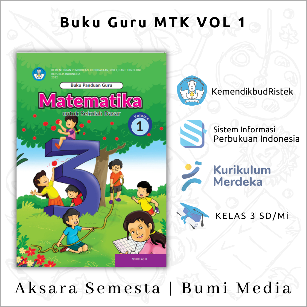Jual Buku Panduan Guru MATEMATIKA Volume 1 Kelas 3 SD MI Kurikulum Merdeka Kemendikbud ...