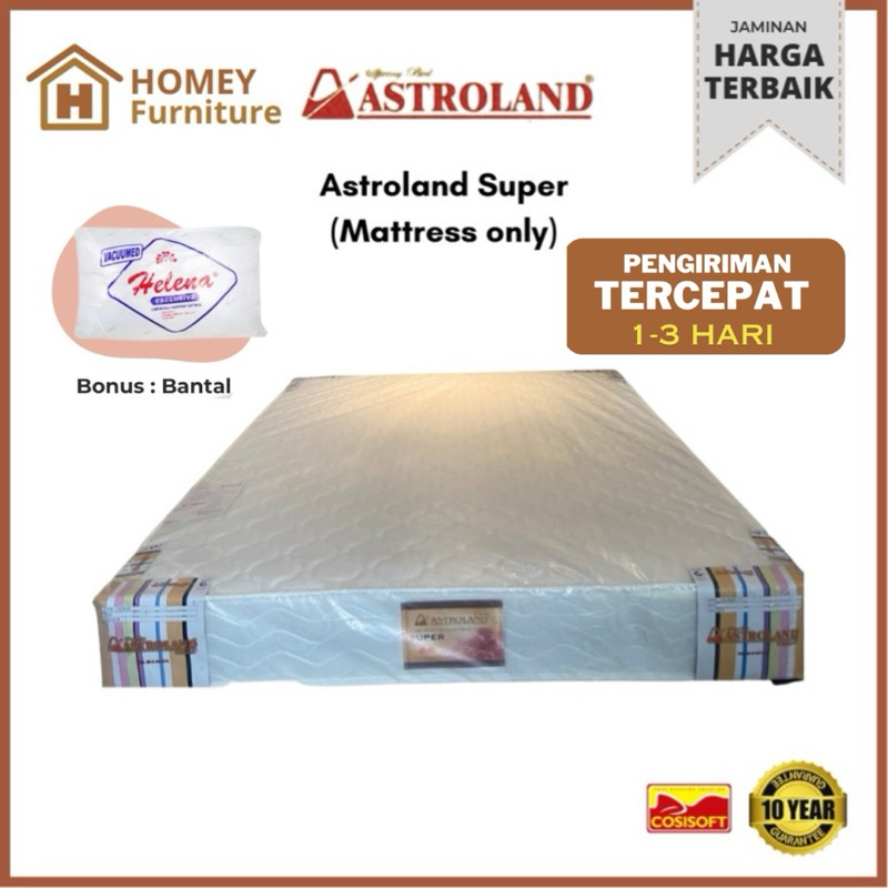 Jual PROMO Kasur Spring bed Astroland Super (BONUS BANTAL) | Shopee ...