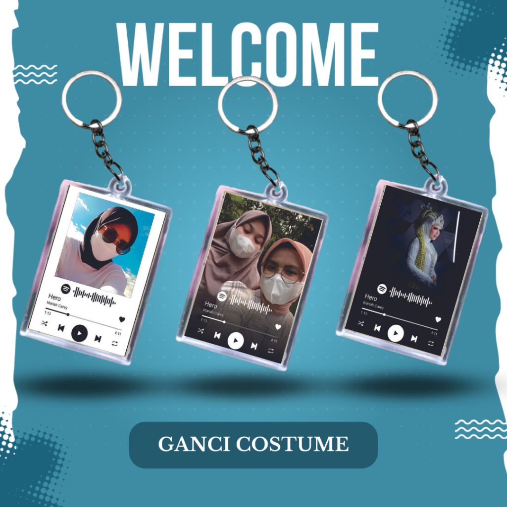 Jual Gantungan Kunci Ganci Akrilik Foto 2 Sisi Depan - Belakang ...